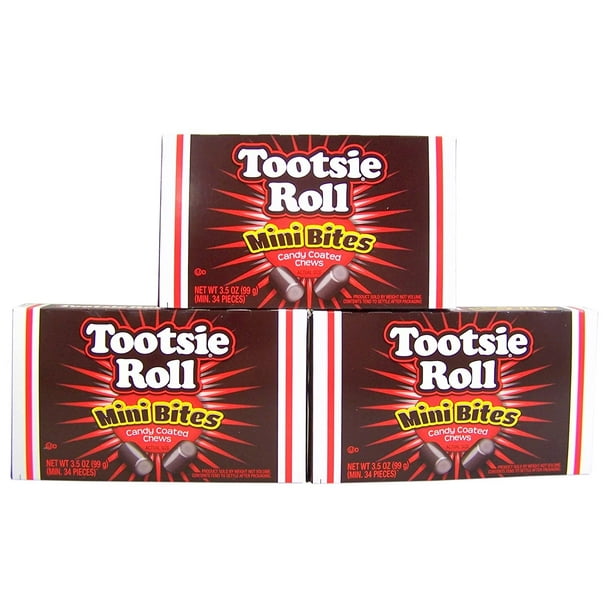 Tootsie Roll Mini Bites Candy Coated Chews Movie Theater Box, 3.5 oz ... Tootsie Roll Mini Bites Candy Coated Chews Movie Theater Box, 3.5 oz ...
