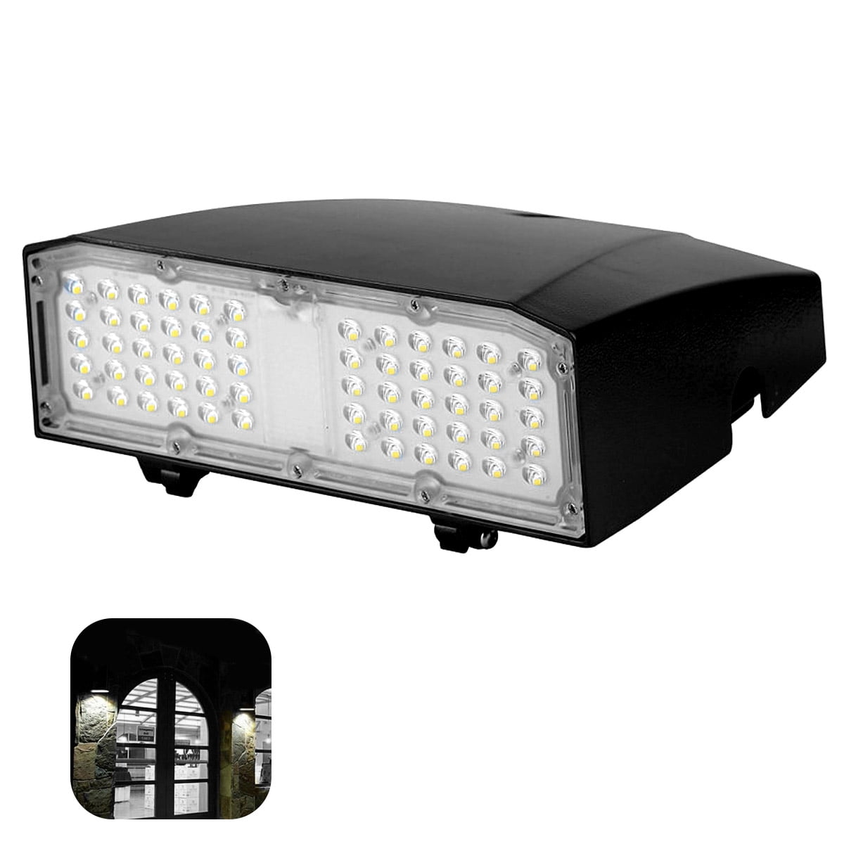 HAWEE 60W Slim LED Wall Pack Light for Commercial,60 pcs 3030 LEDs,HID ...