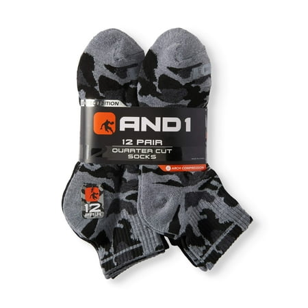 AND1 - Men's Limited Edition Ankle Socks 12-Pack - Walmart.com ...