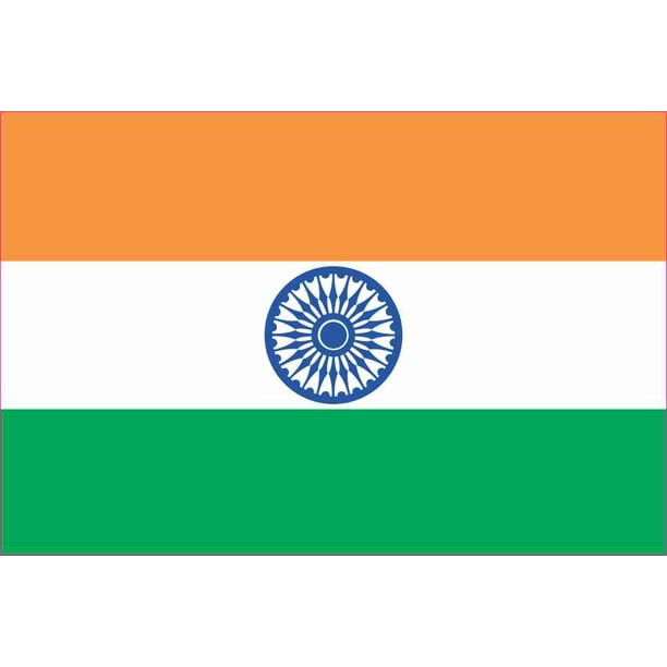4.5in x 3in India Flag Bumper Sticker Vinyl Truck Window Decal Stickers ...