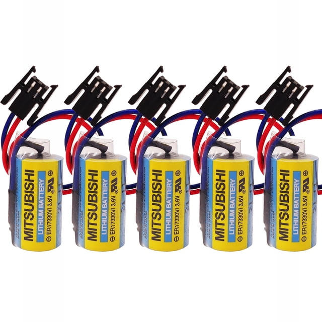5Pcs A6BAT ER17330V/3.6V 1700mAh PLC Lithium Battery MR-BAT Lithium ...