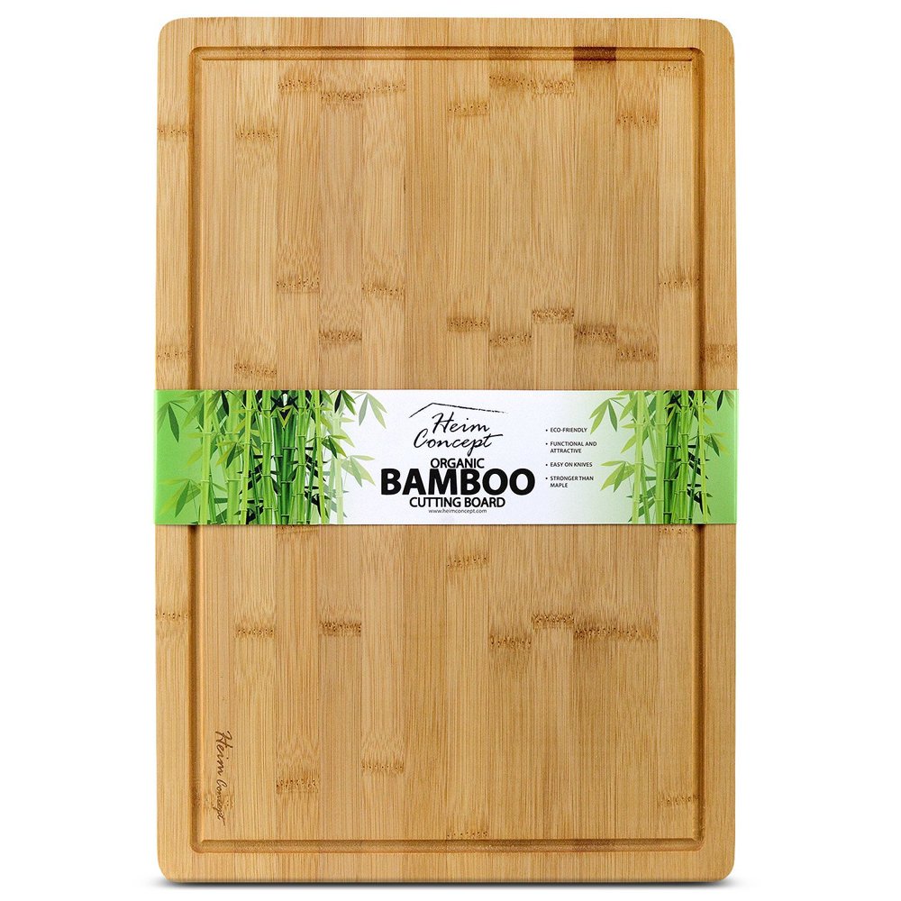 Heim Concept Premium Organic Bamboo Extra Large Cutting Board and ...