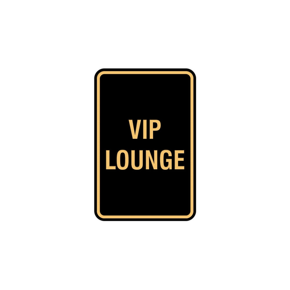 Portrait Round Vip Lounge Sign (Black Gold) - Large 6" x 8" - Walmart.com