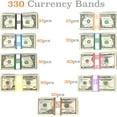 USA Made Cash Wrap Dollar Bands, Self-Adhesive, Color Coded, ABA ...