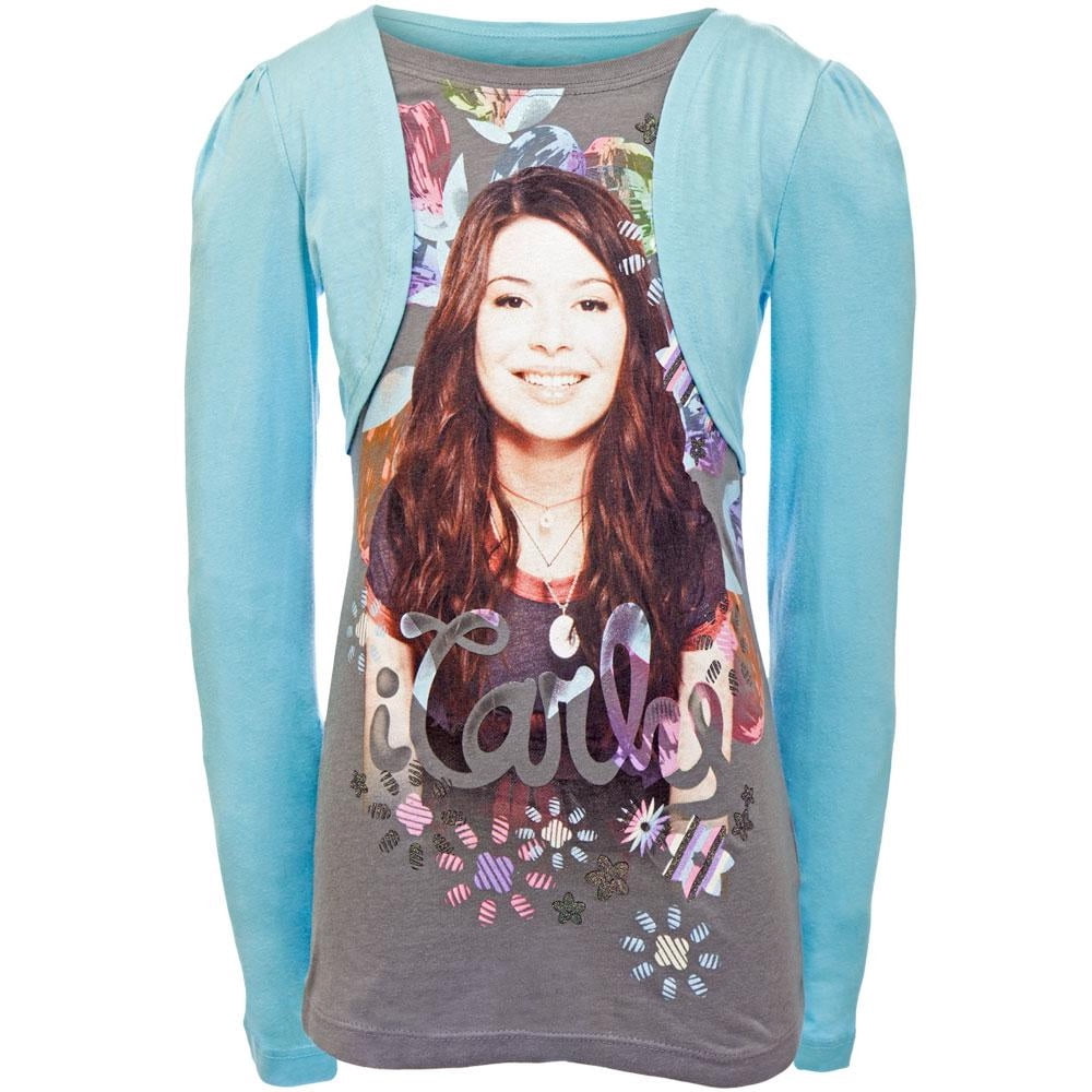 iCarly - iCarly - Smile Girls Youth 2fer Long Sleeve T-Shirt - Large ...