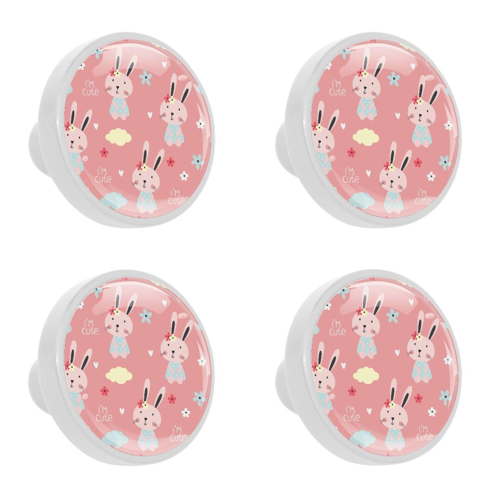 4 Pcs Cute Bunny Knobs for Kitchen Cabinet Cupboard Dresser Bookcase ...