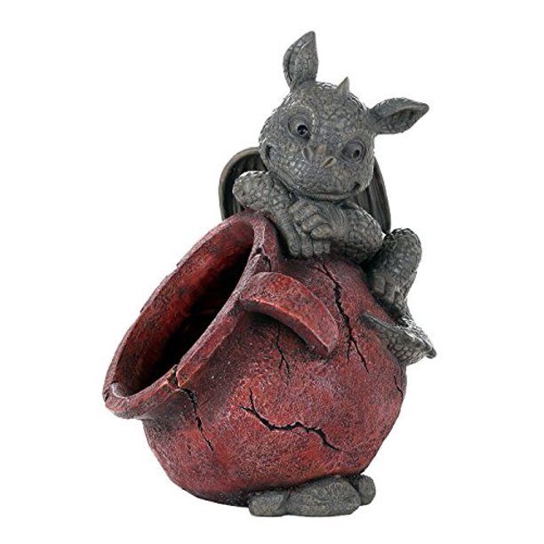 Playful Garden Dragon Planter Garden Display Decorative Accent ...
