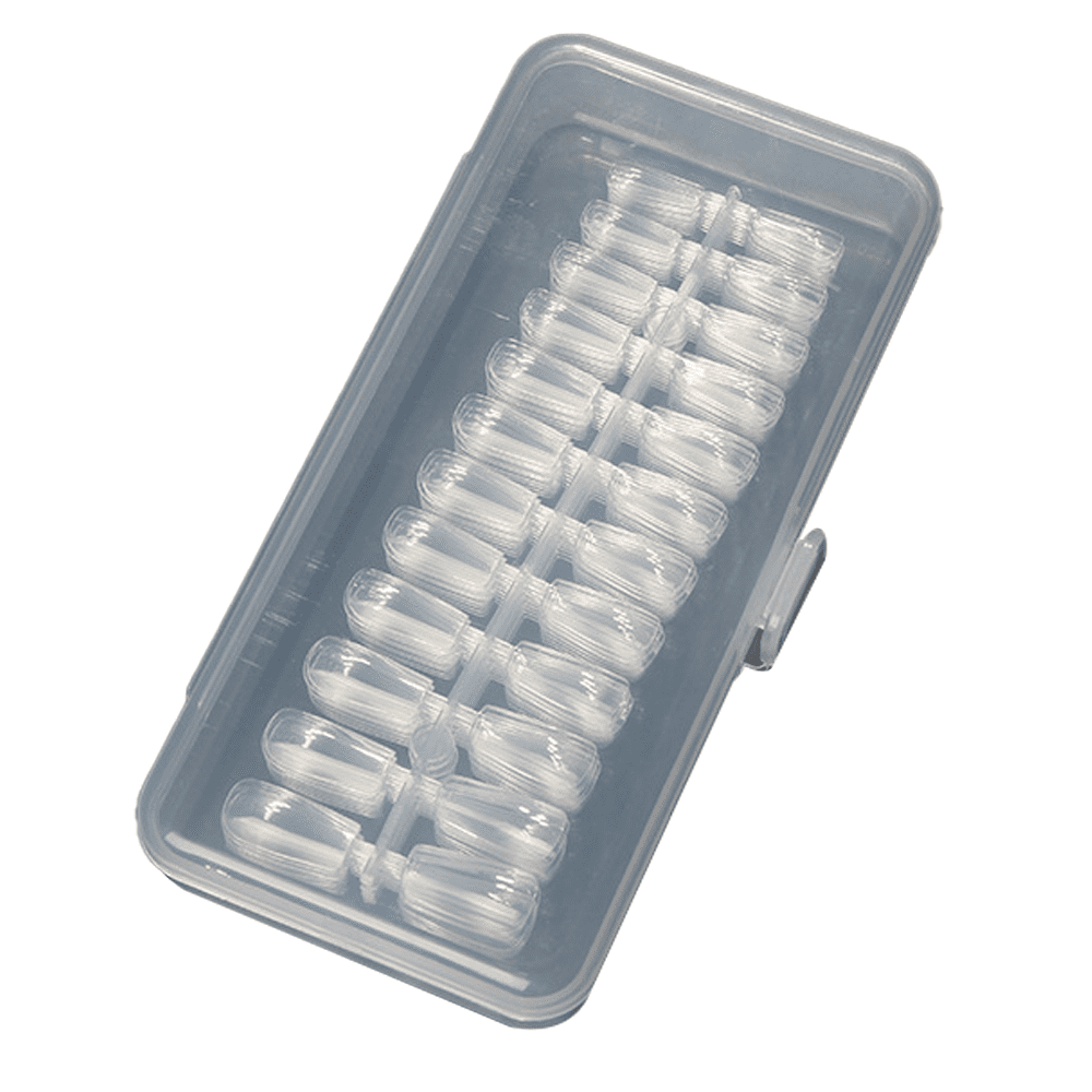 Aetomce Fake Nail Tips, Long Faux Nails, Clear ABS No Crease Fake Nail ...