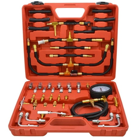 LncBoc 0-140 PSI Fuel Injection Pressure Tester Gauge Kit Car Gasoline ...