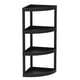 Hyper Tough 4 Tier Plastic Storage Corner Shelf, 20 lb per Shelf ...