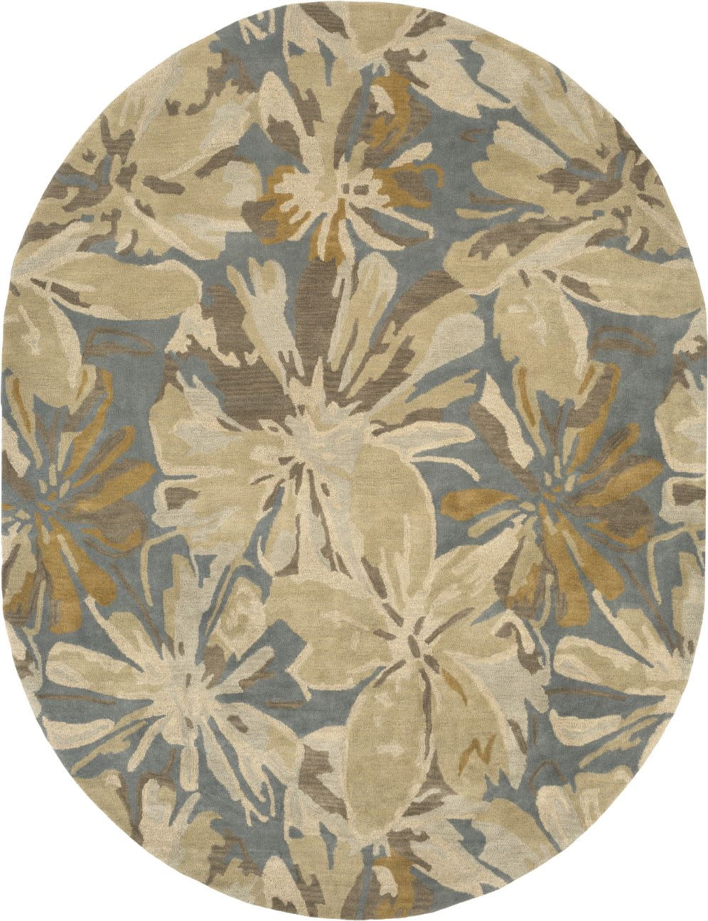 Surya Athena 6' x 9 Area Rug 6' x 9' Oval Neutral Brown - Walmart.com
