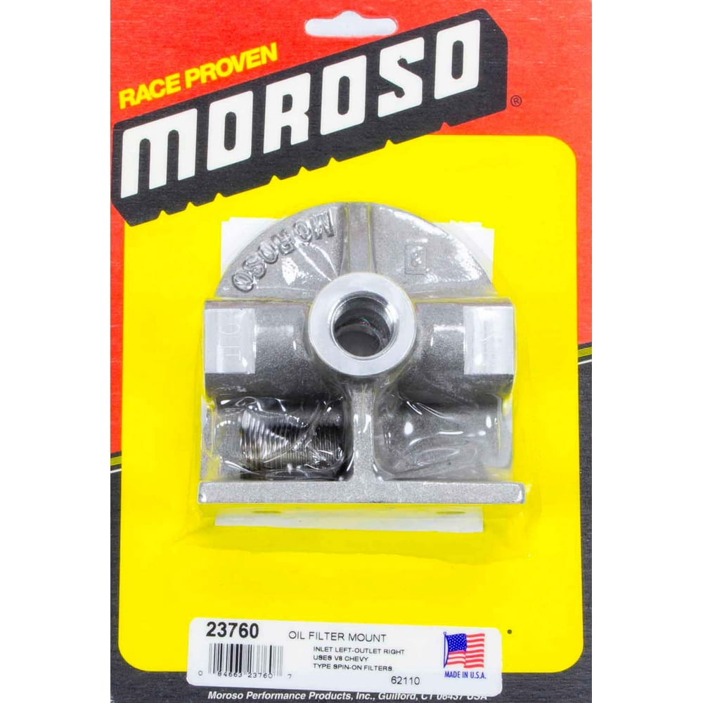 Moroso Remote Oil Filter Mount 1/2 in NPT Female Ports P/N 23760 ...