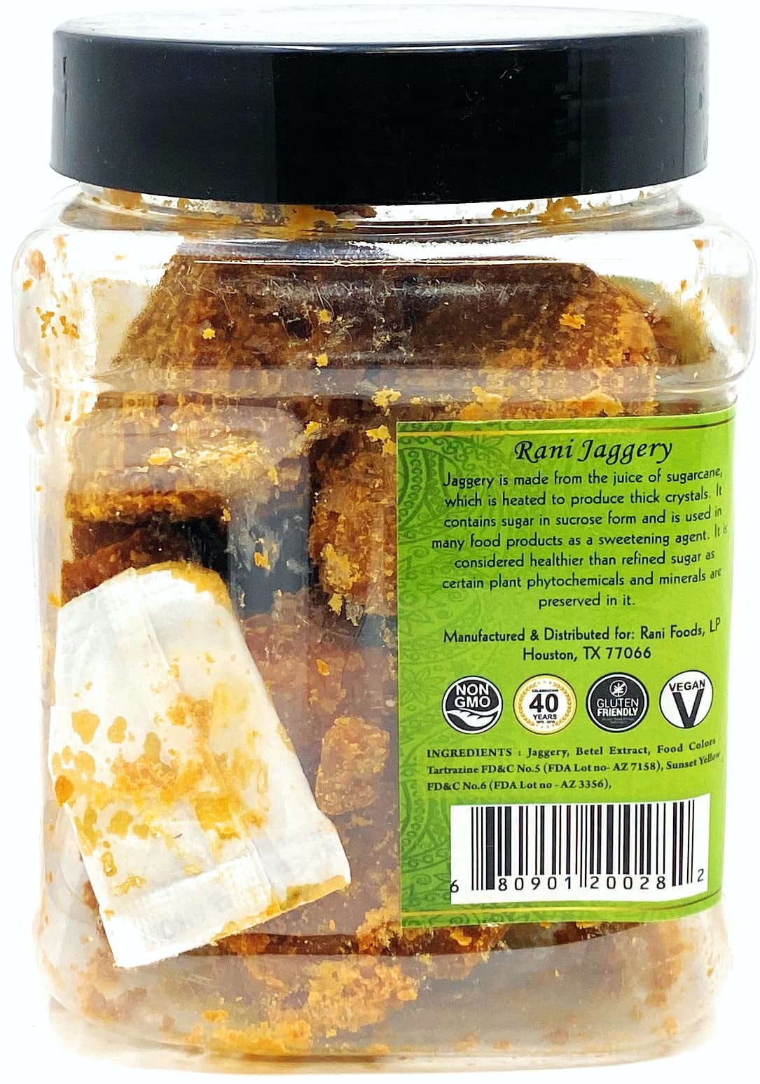 Buy Rani Pan Jaggery (Gur) Indian Unrefined Raw Cane Sugar 17.5oz (1 ...