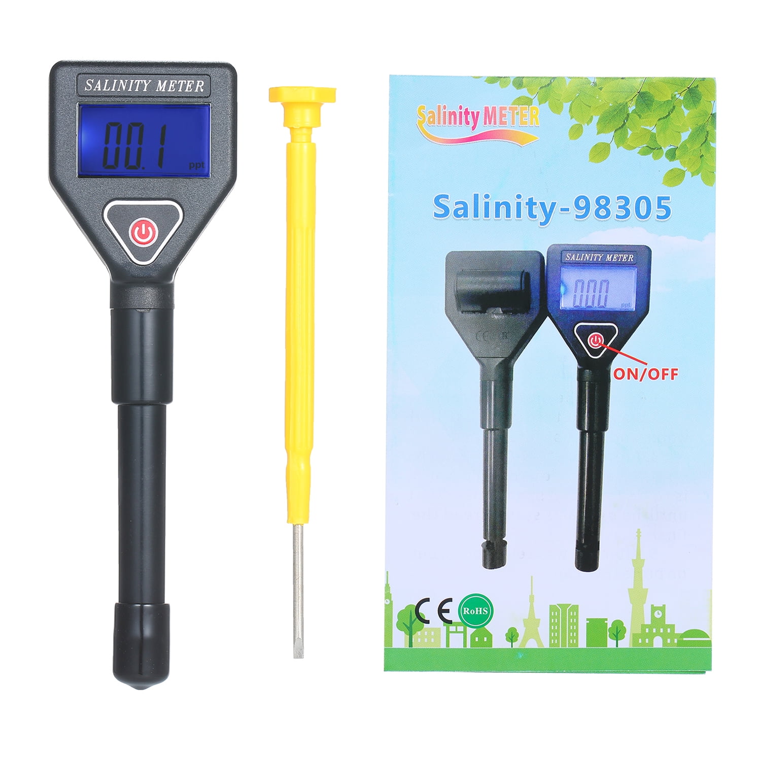 Seawater Salinity Refractometer Portable Handheld Salinity Meter ATC ...