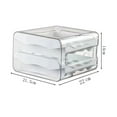 1pc Kitchen Egg Storage Box Refrigerator Fresh Plastic 2-Layer Drawer ...
