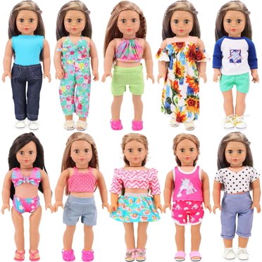 APLVFFZH 2 Pieces Girl Doll Clothes Set Dress up Stylish DIY Doll Toy ...