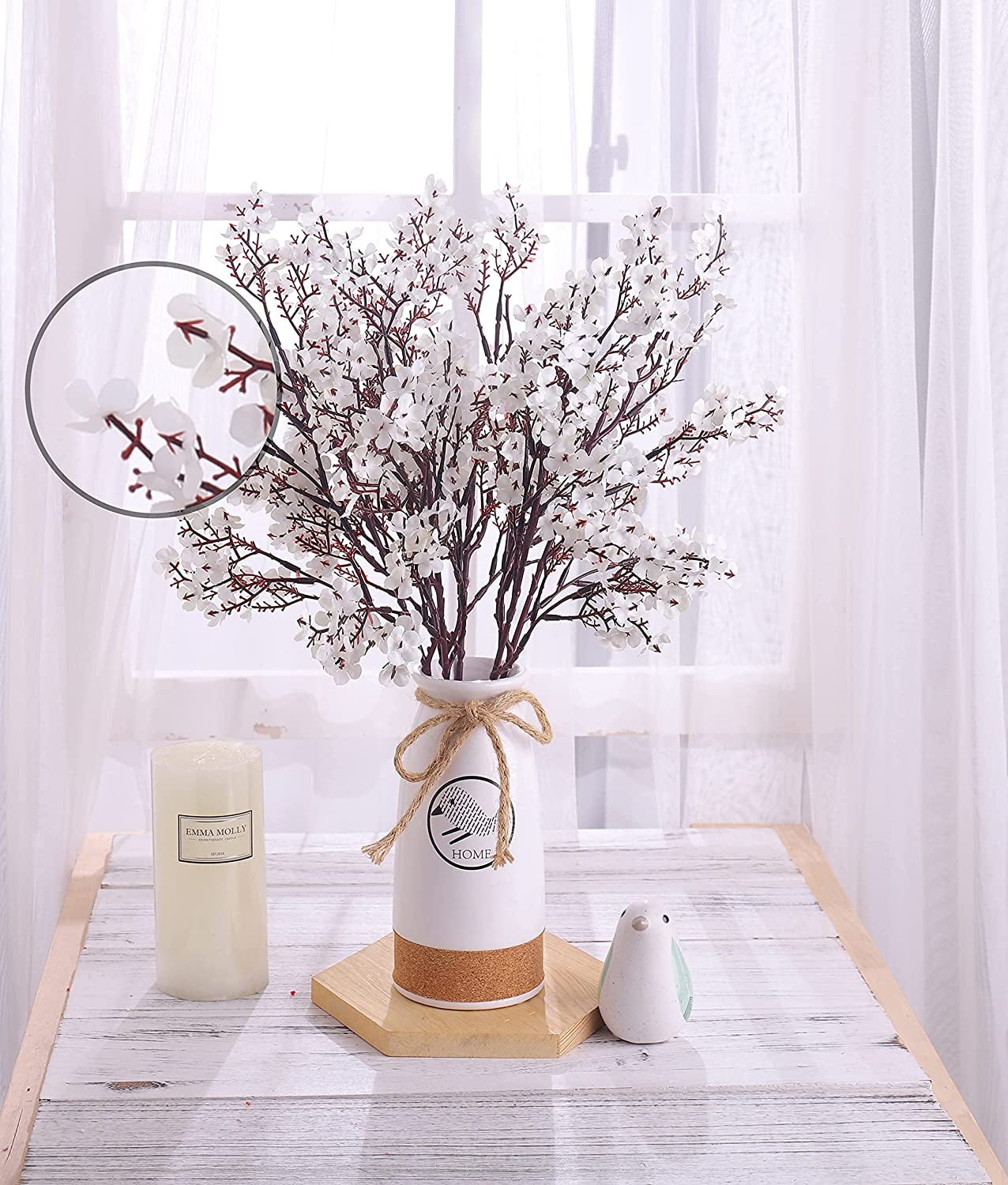 Viworld Gypsophila Artificial Flowers Babys Breath Silk Fake Bush ...