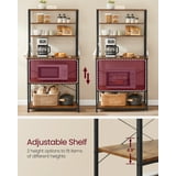 Bakers Rack for Kitchen, 6-Tier Kitchen Shelves with 6 Hooks, Microwave ...