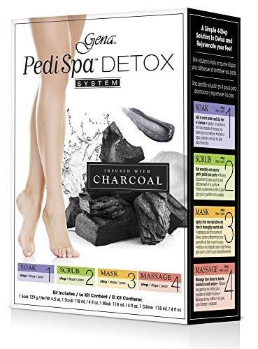 Gena Pedi Spa Detox Black Charcoal 4pc Kit - Walmart.com