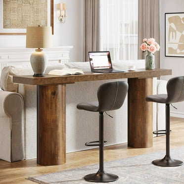 24x24 Inch Bar Table with Power Outlets & Storage, Modern Counter ...