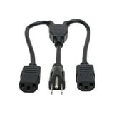 Tripp Lite P004-18N-2C13 C14 Male to C13 Female Splitter, PDU Style ...