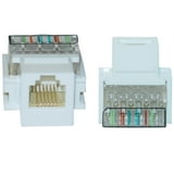 CableWholesale 331-120WH Keystone Insert White Phone Jack Tooless RJ11 ...