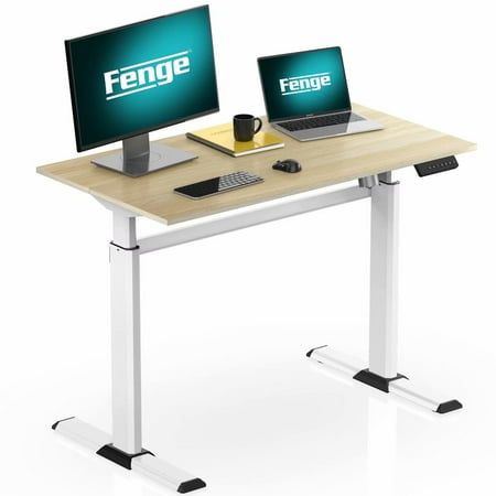 FENGE Electric Desk Height Adjustable Sit to Stand up Desk with 4 ...