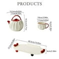 Pleated Design Modern Tea Set, 1 Teapot (25.3oz), 4 Teacups and 1 Tea ...