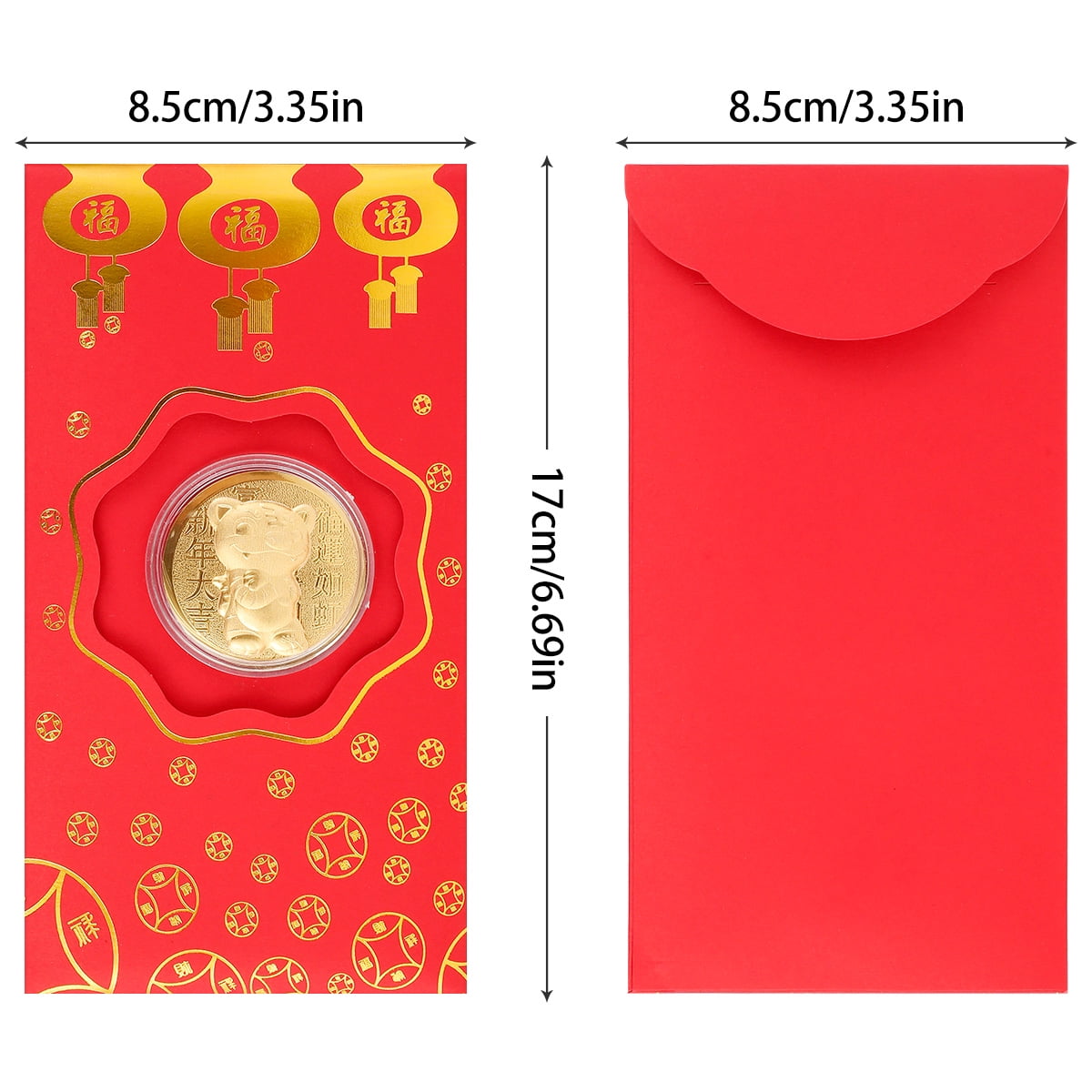 ODOMY 10Pcs Chinese Red Envelopes Lucky Money Envelopes 2022 Chinese ...