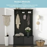 EUROCO 70.8" Large Entryway Hall Tree with Storage Bench and Coat Rack ...