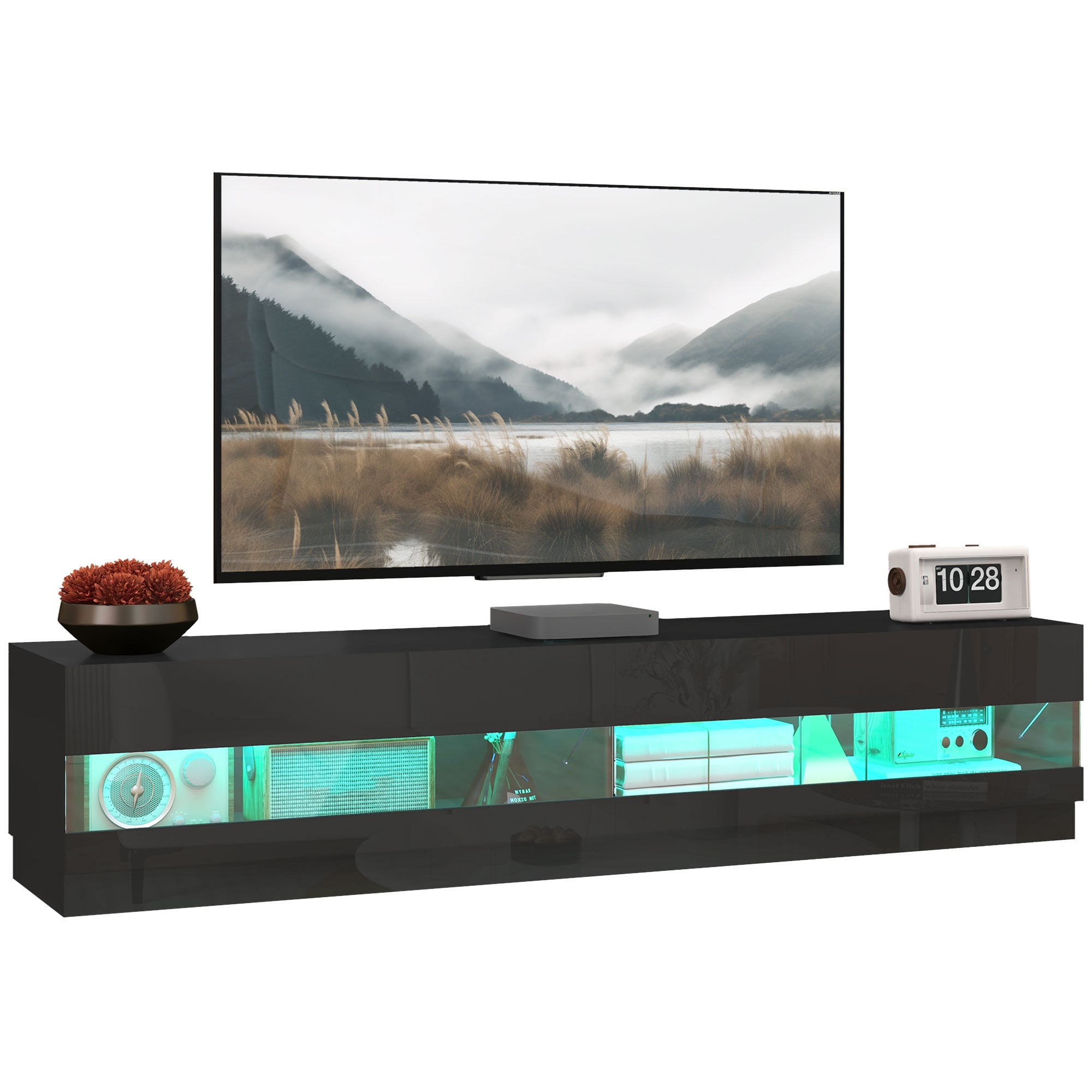 Click here for Homcom High Gloss Tv Stand Cabinet For Tvs Up To 7... prices