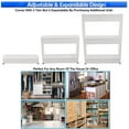 5 Star Super Deals Slim Rolling Storage Cart, 3 Tiers, Adjustable White ...