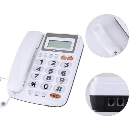 Dyfrio Desktop Corded Landline Telephone with Caller ID Display with Speakerphone for Home ...