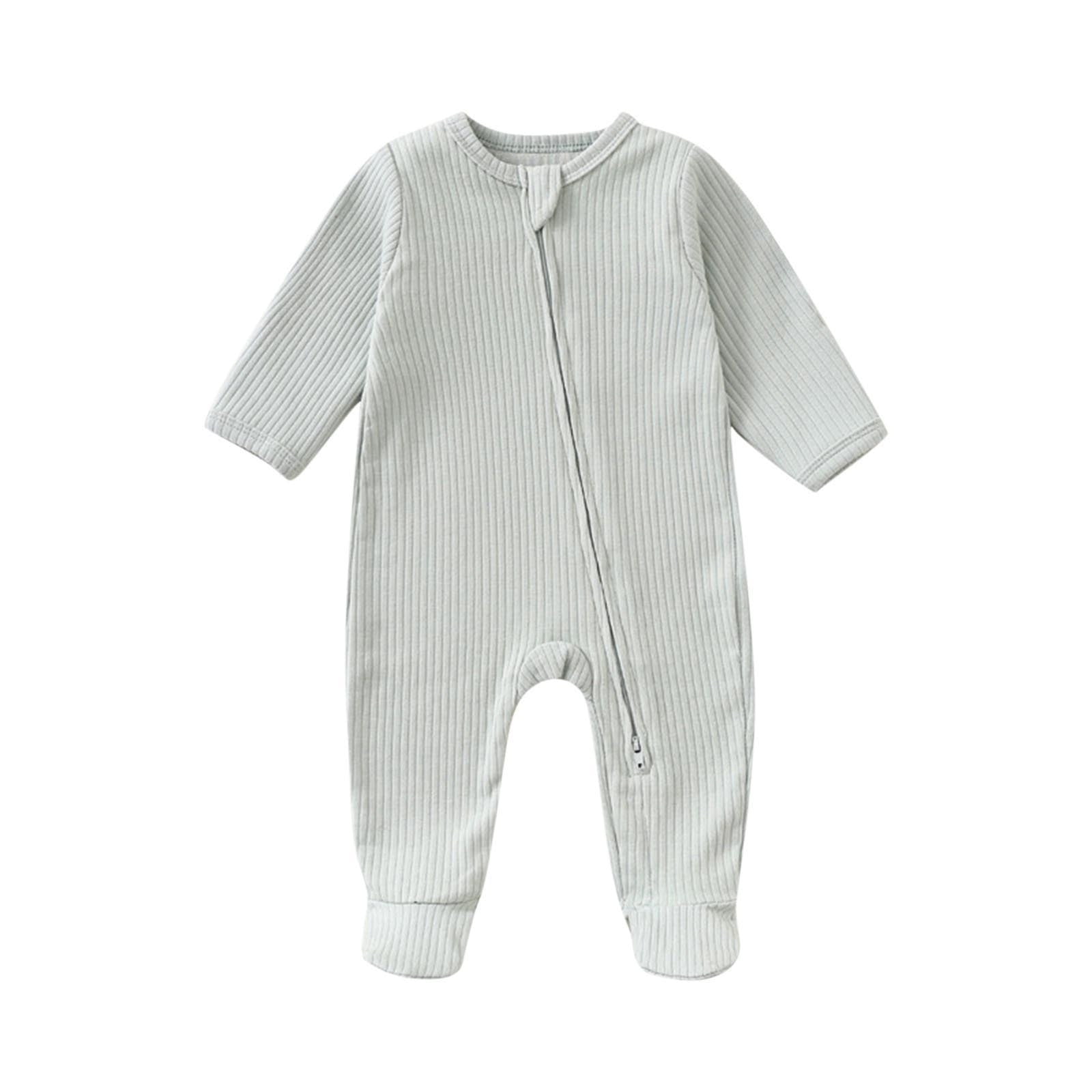 Click here for Abatab Newborn Baby Girl Boy Zipper Rompers Crewne... prices