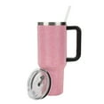 Pink Rhinestone 40 Oz. Insulated Stainless Steel Tumbler with Straw ...