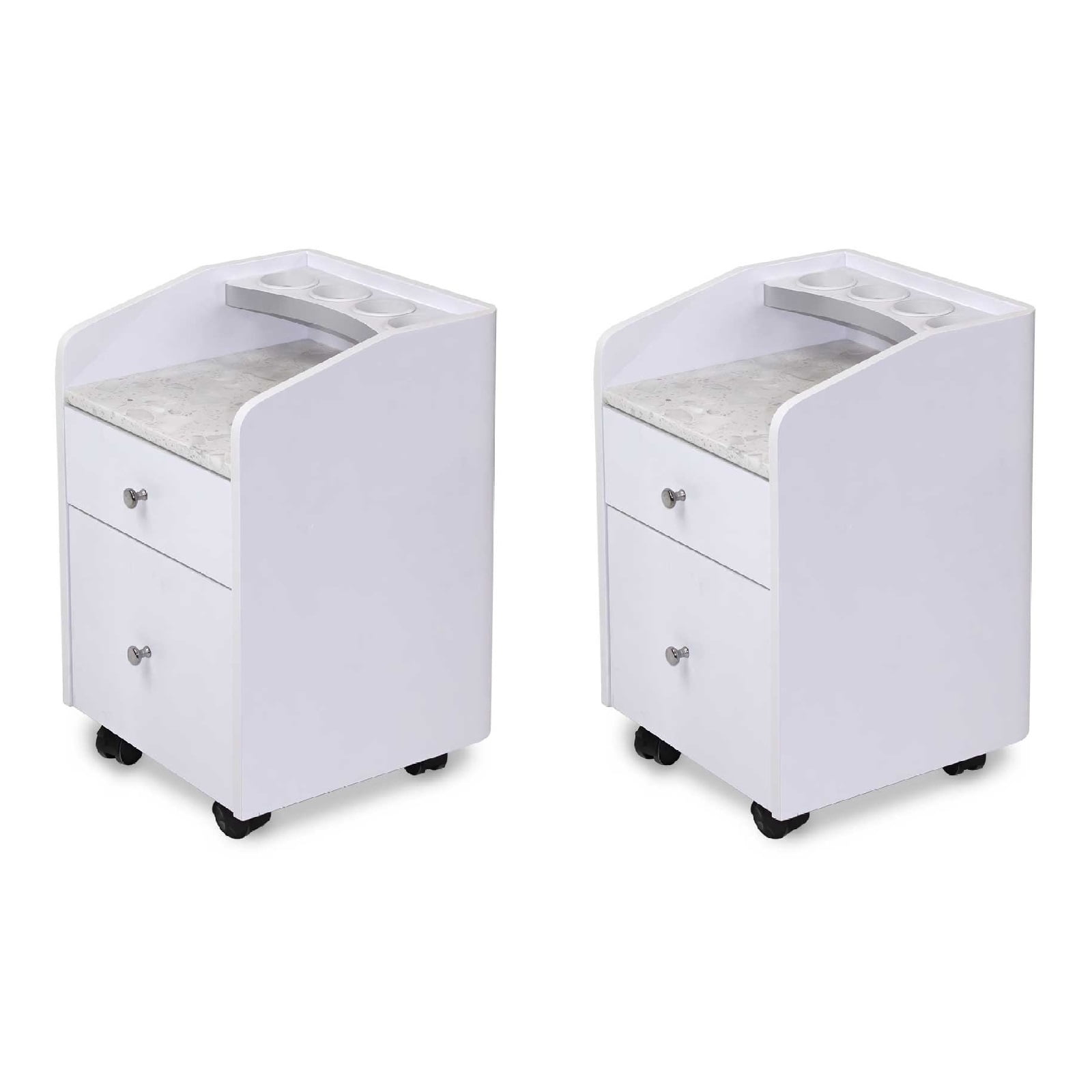 Set of 2 MAYAKOBA Sonoma Rolling Pedicure Trolley Manicure Storage Cart ...
