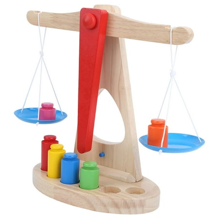 Domqga Weighing Scale Toy,Weighing Scale,Wooden Balances Weighing Scale ...