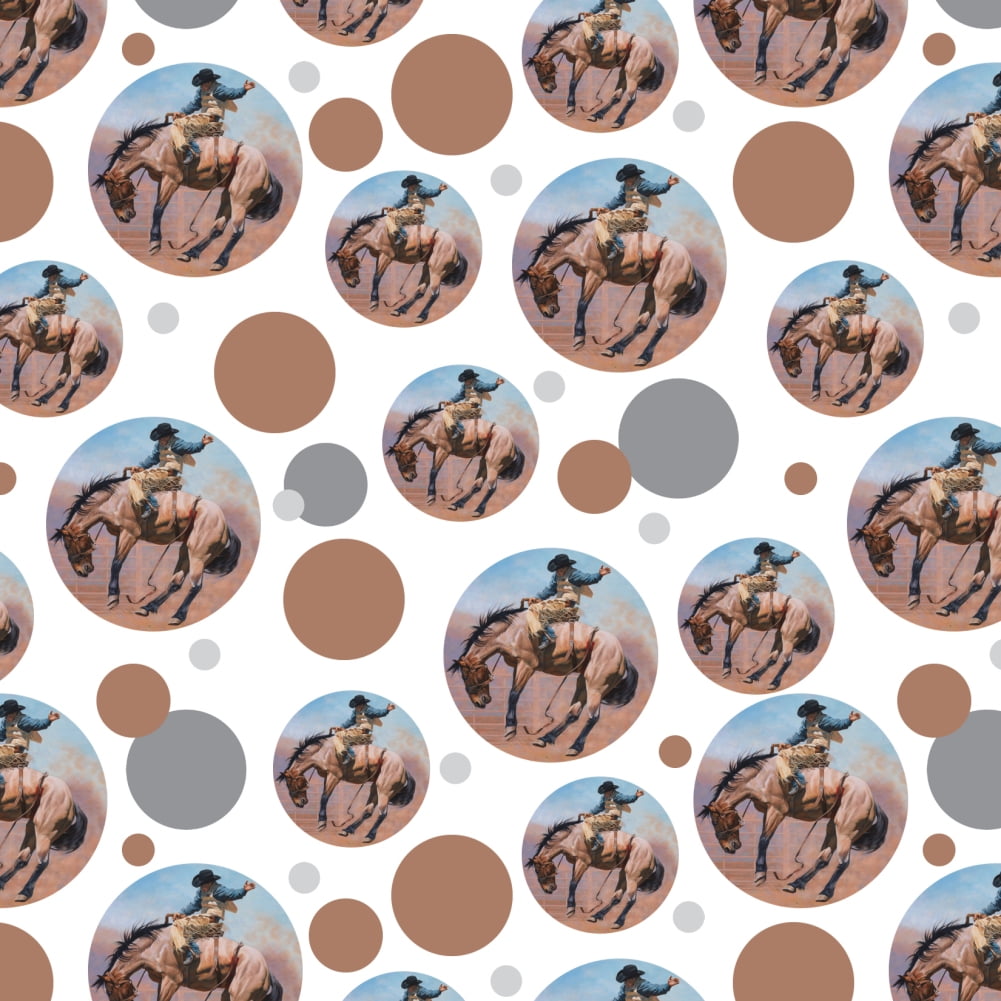 Saddle Bronc Horse Cowboy Riding Rodeo Event Premium Gift Wrap Wrapping ...