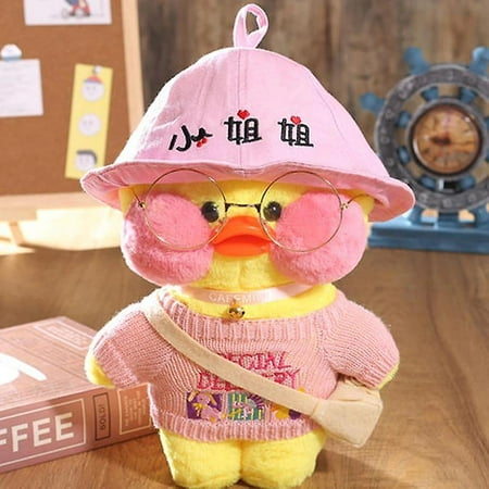 SHARKDOOK 30cm Cartoon Cute Yellow Lalafan Coffee Duck Plush Kawaii ...