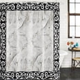 54x78 Inch Shower Curtain Decorative Gray Marble Vintage Bathtub Bath ...