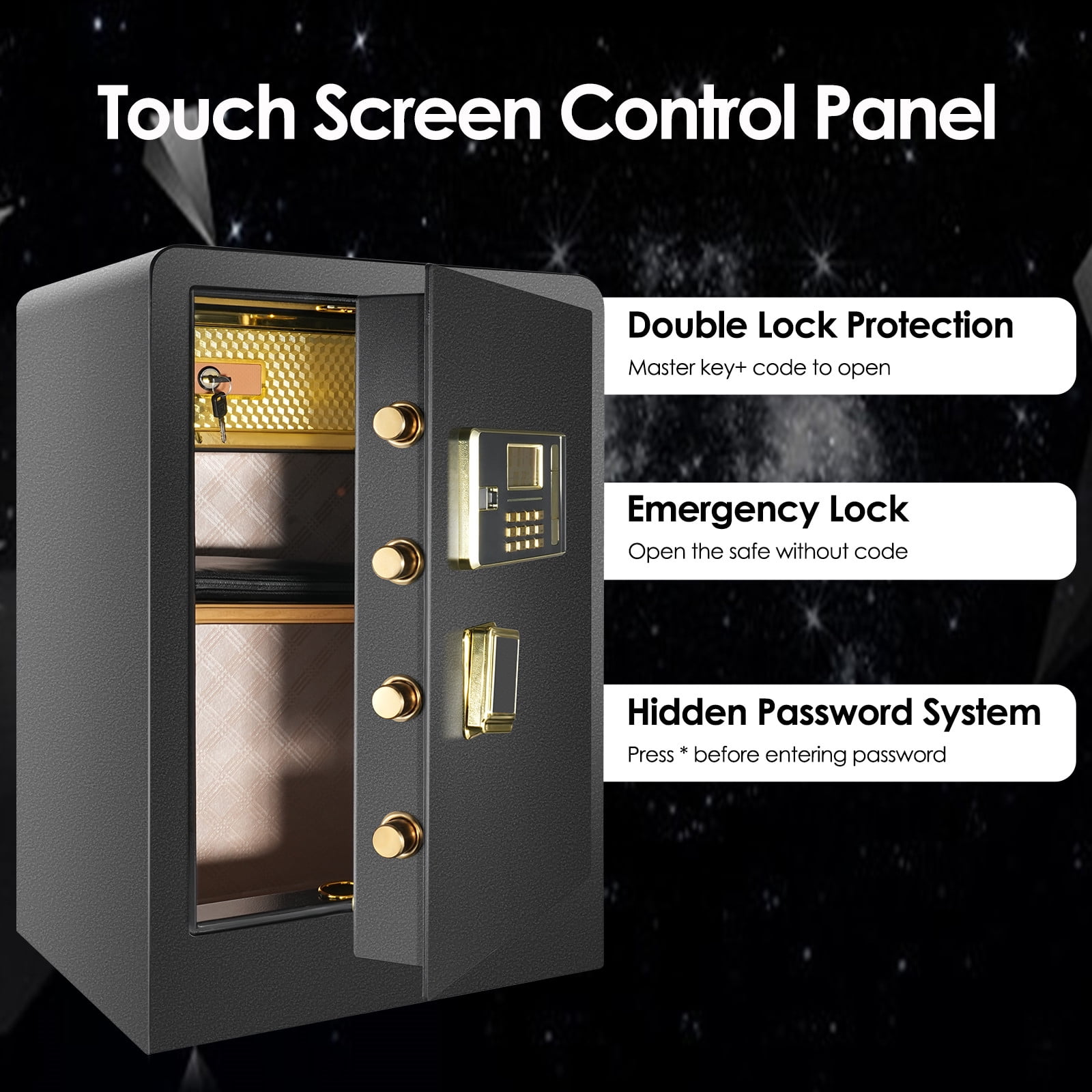 Buy SRWTRCHRY 4.9 Cubic Feet Safes Basics Large Security Safe with ...