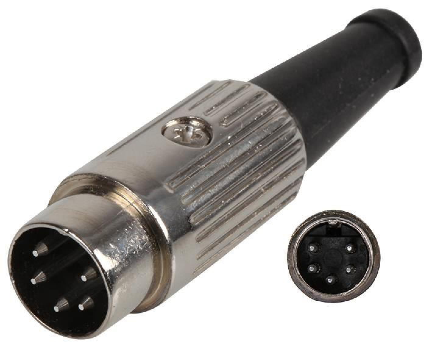 DELTRON ENCLOSURES - 5 Pin (240 Degree) Nickel Standard DIN Plug ...