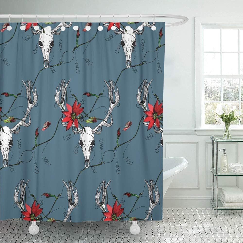 Click here for Bsdhome Zentangle Deer Skull Passion Flower Tendri... prices