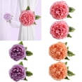 2PCS Floral Curtain Fasteners Simulated Flower Shape Curtain Ties ...