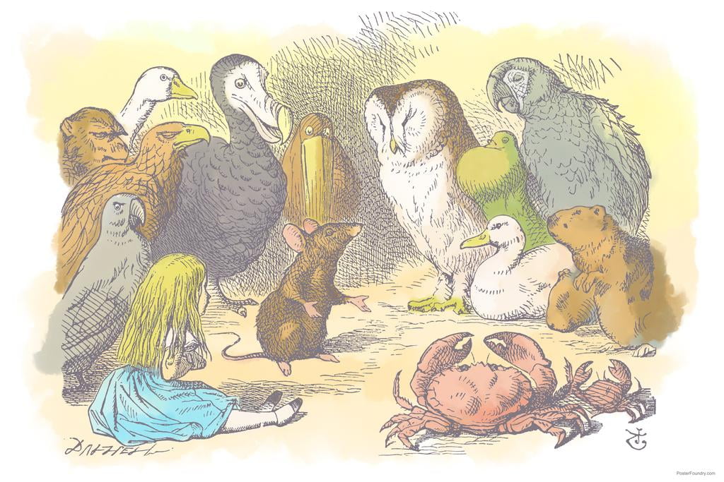 Alice In Wonderland Talking To Animals John Tenniel Cute Pastel ...