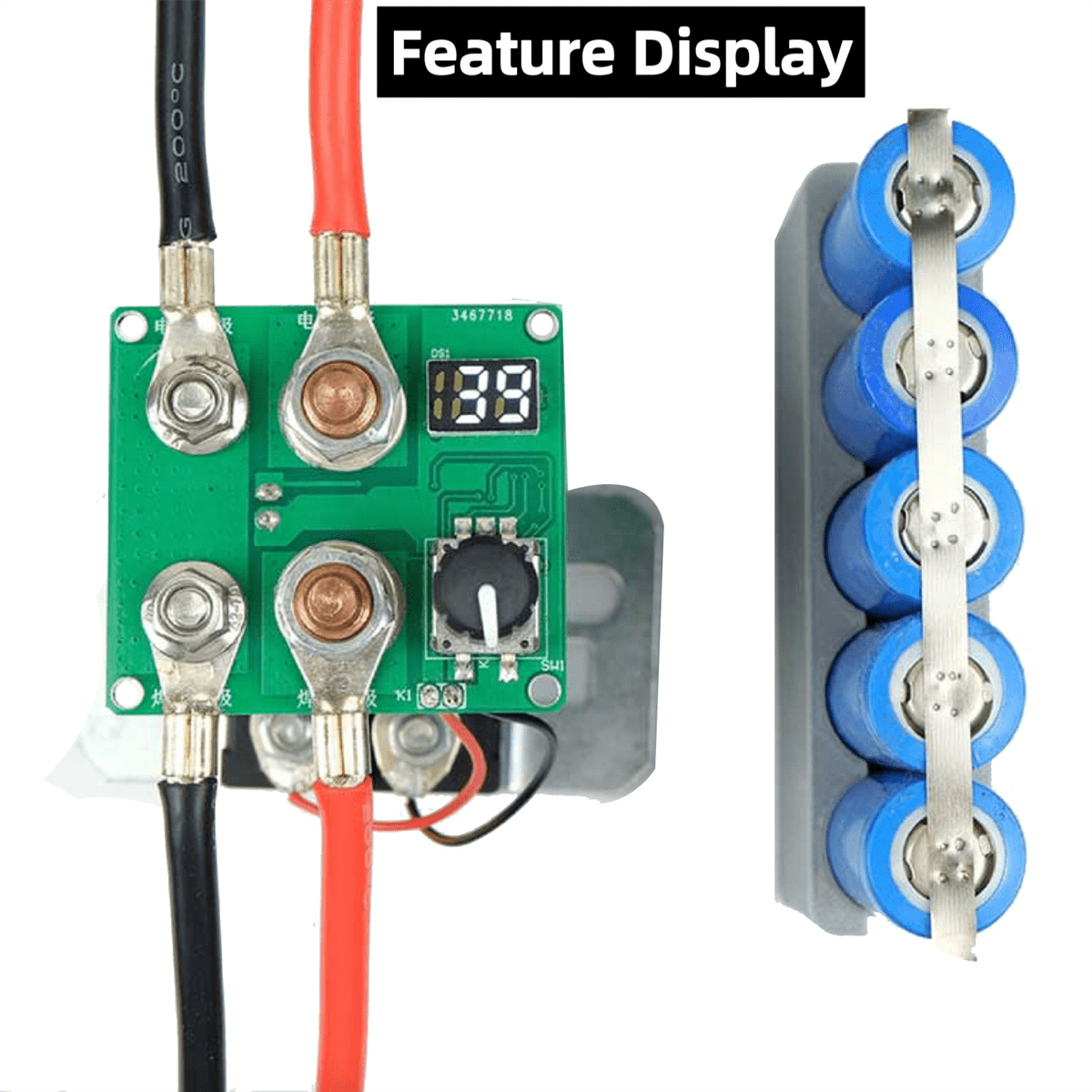 PSW100 199 Gear 12V Relay Spot Welder Kit Adjustable Mini Spot Welding Machine for DIY RC Battery