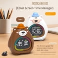 Cartoon Bear Alarm Clock With Ambients Lighting Customizable Timer ...