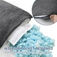 Cooling Body Pillow for Adults, 20x54 Inch Grey - Shredded Memory Foam ...