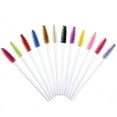 Disposable Nylon Brush Mini Portable Color Eyelash Roll Spiral Eyebrow ...