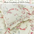 Cozy Line Prairie Bloom Reversible 100% Cotton Quilt Bedding Set, 2 ...